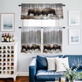3 Piece Kitchen Curtains and Valances Set Fighting Yak Cafe Curtains 24 ...