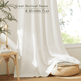 NICETOWN Semi Sheer Linen Curtains 108 inches Long for Bedroom, Light ...