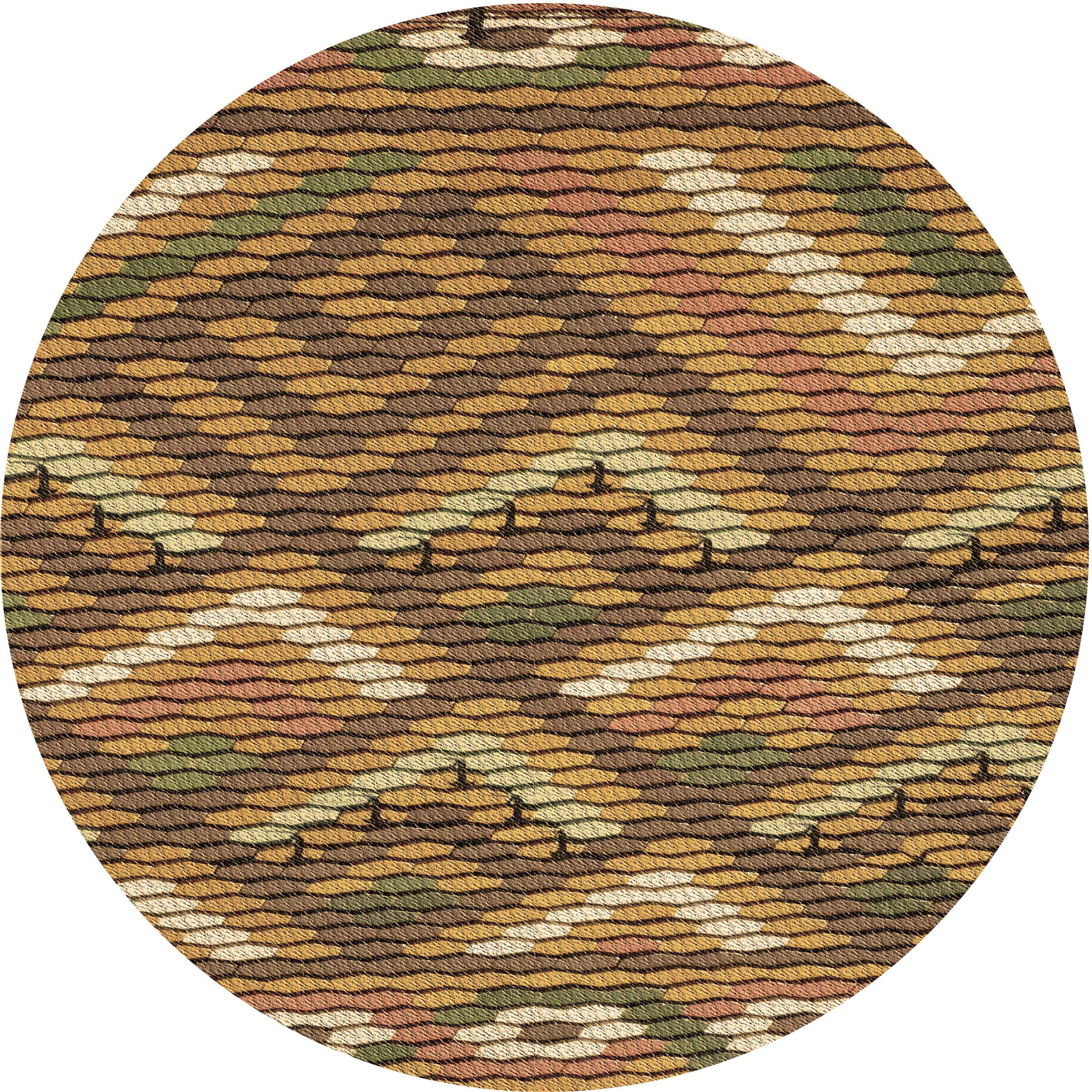 Ahgly Company Indoor Round Patterned School Bus Yellow Area Rugs, 7 ...