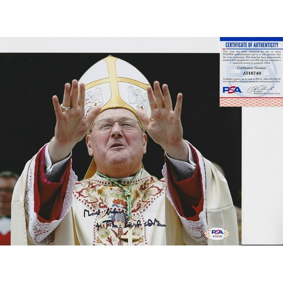 Cardinal Timothy Dolan Catholic Signed Autograph 8x10 Photo PSA/DNA COA ...