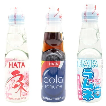 Hata Ramune Japanese Soda 6.76 oz, Assorted Flavors, 6-Pack Marble ...