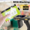 Blue Green RFID Blocking Lanyard Wallet Card Holder Coin Purse with ...