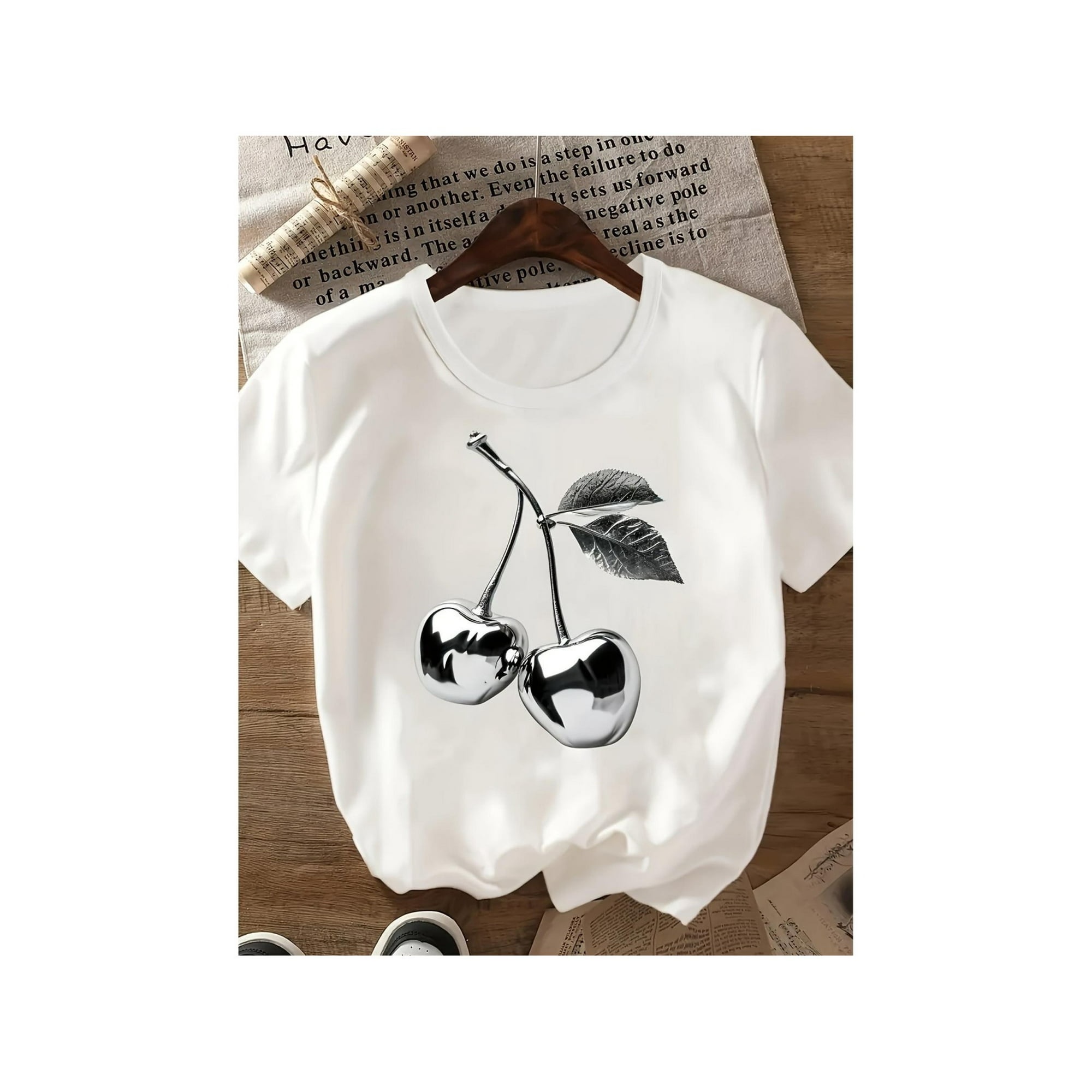 Click here for Generic Cherry Printed T-Shirts Casual T-Shirts Wi... prices