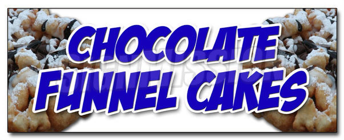 36" CHOCOLATE FUNNEL CAKES DECAL sticker bakery cake cookies pastry ...