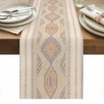 Bohemian Table Runner, Traditional Ethic Pattern Colorful Stripes ...