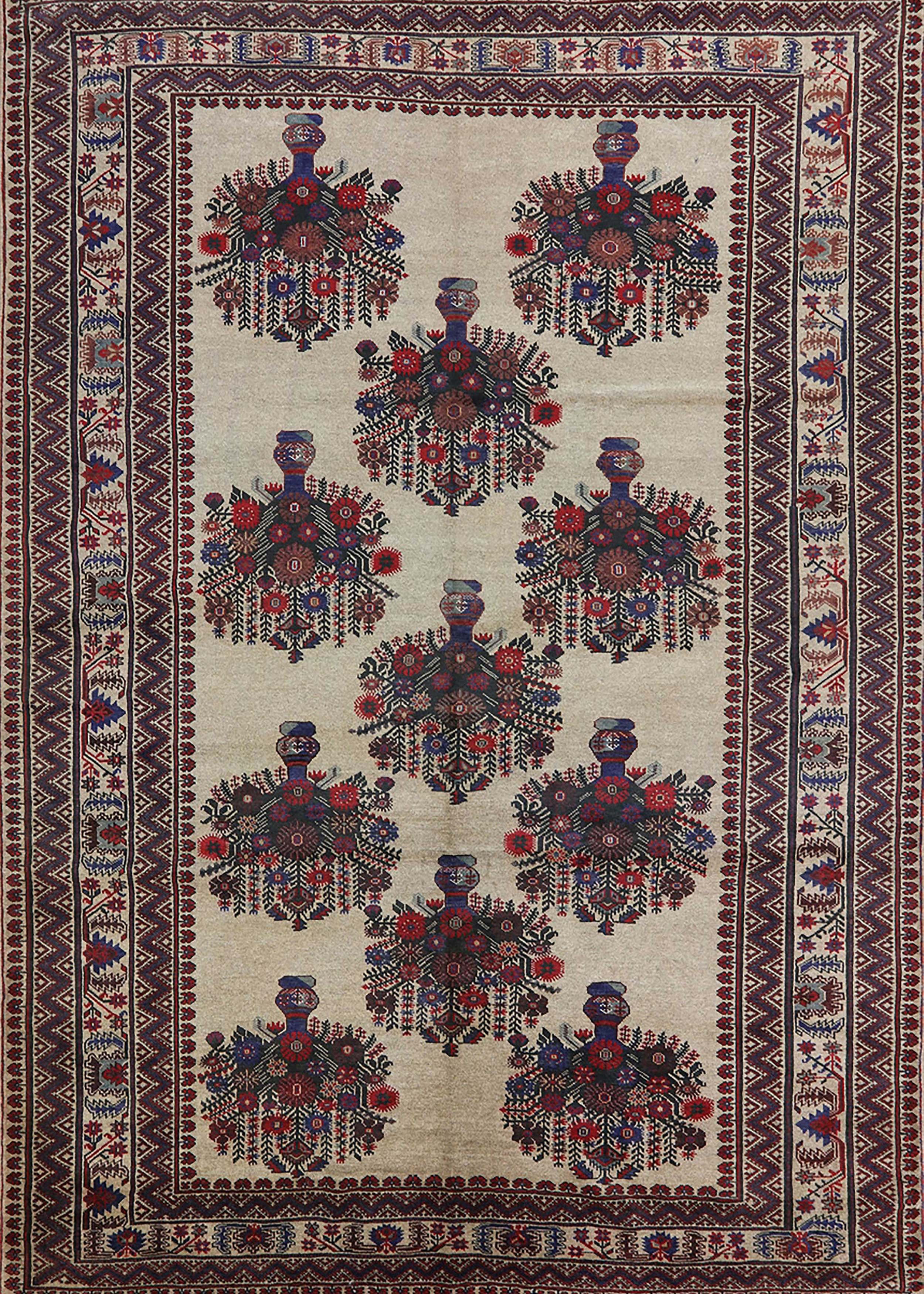 Ahgly Company Indoor Rectangle Mid-Century Modern Purple Lily Purple ...