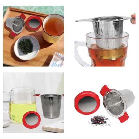 TINGYI 304 Stainless Steel Silicone Handle Tea Compartment Tea Strainer ...
