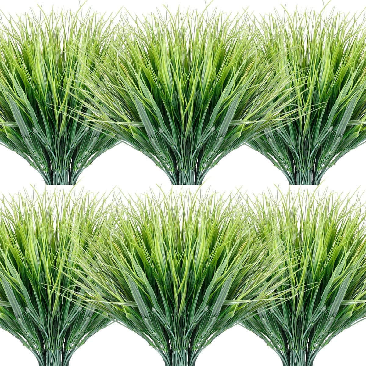Zukuco Artificial Grasses Plant Outdoor UV Resistant Fake Bright Grass ...