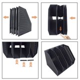 SAYEEC Collapsible Plastic Magazine File Holder Vertical Binder Storage ...