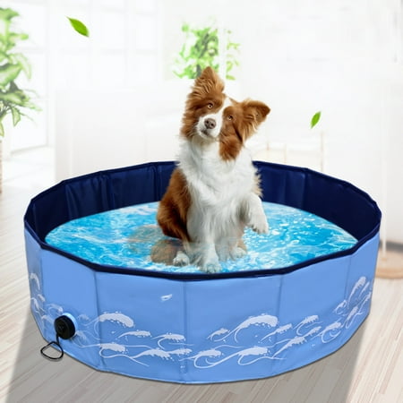 Foldable Swimming Pool for Dogs Pets and Children Bathtub Bathing Basin ...