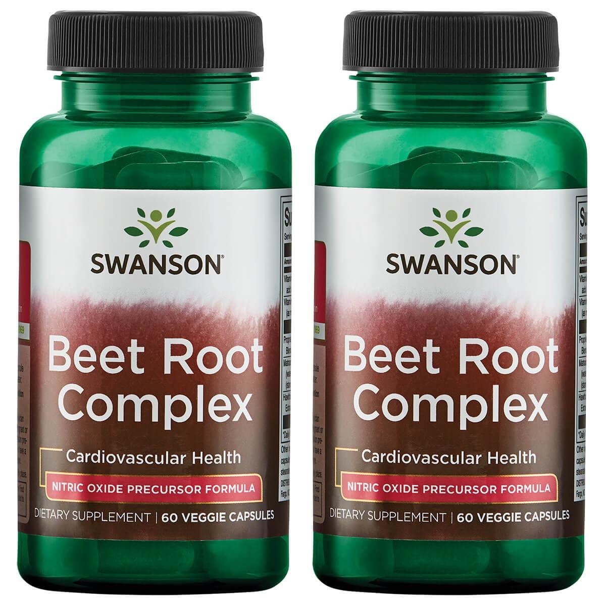 Swanson Beet Root Complex - Nitric Oxide Precursor Formula 60 Veg Caps ...