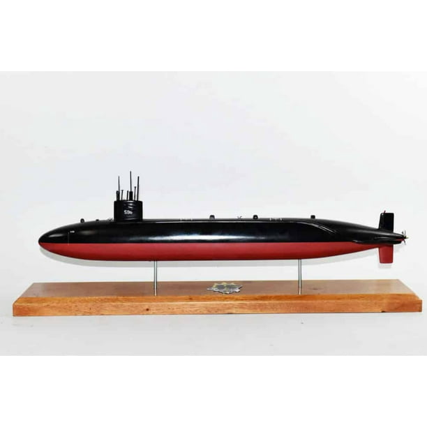 USS Barb SSN-596 Submarine Model,Navy,Scale Model,Mahogany,Permit Class ...