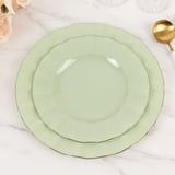 BalsaCircle 10 Sage Green 9" Round Disposable Salad Dinner Plastic ...