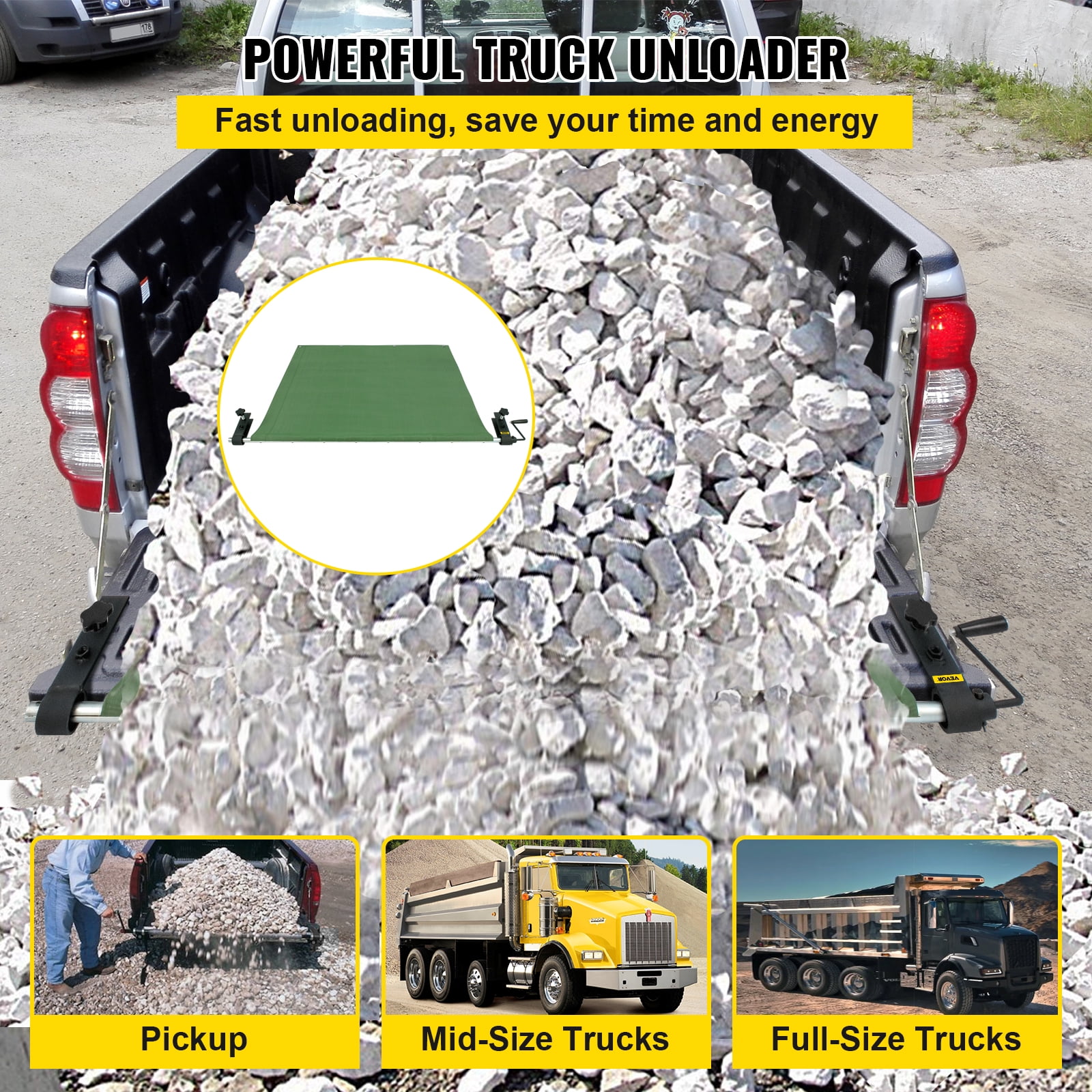 Buy VEVOR Truck Bed Unloader, 2000 lbs/907 kg Capacity Cargo Mat, Heavy ...