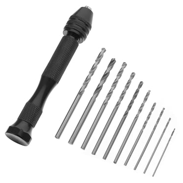 Precision Pin Vise Hand Drill Set Of 10 Pieces Rotary Tools For Models ...