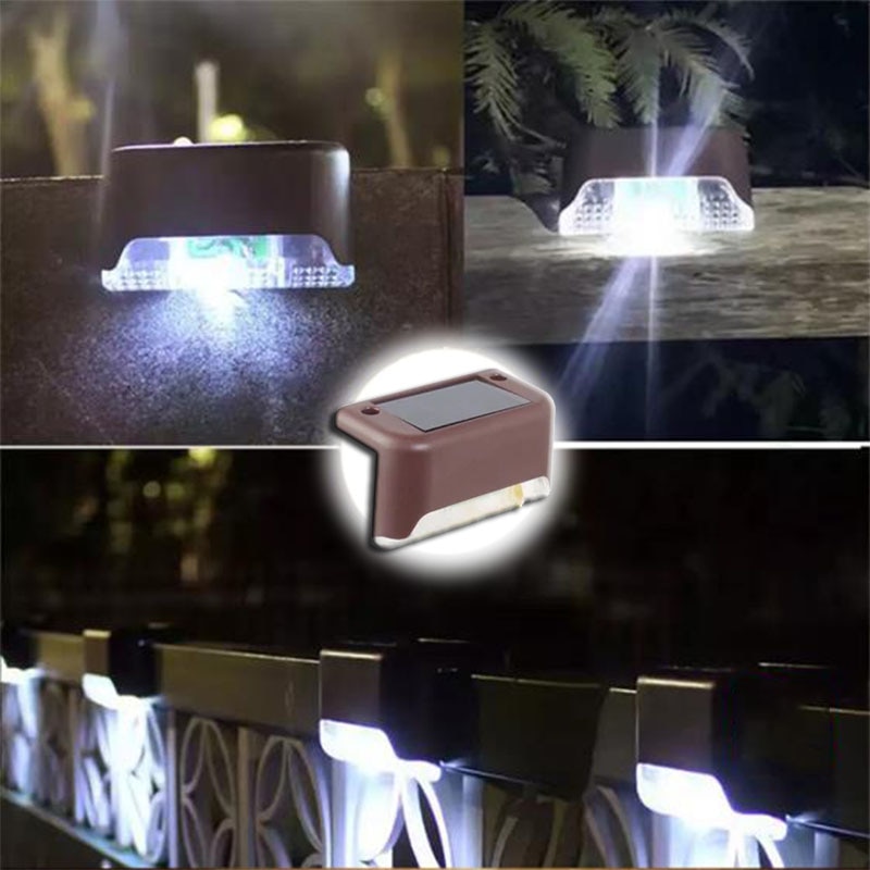 LED Solar Step Lamp Path Stair Outdoor Garden Lights Waterproof Balcony ...