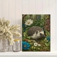 Hedgehog and Daisy Forest Canvas Print, Cute Animal Decor for Living ...