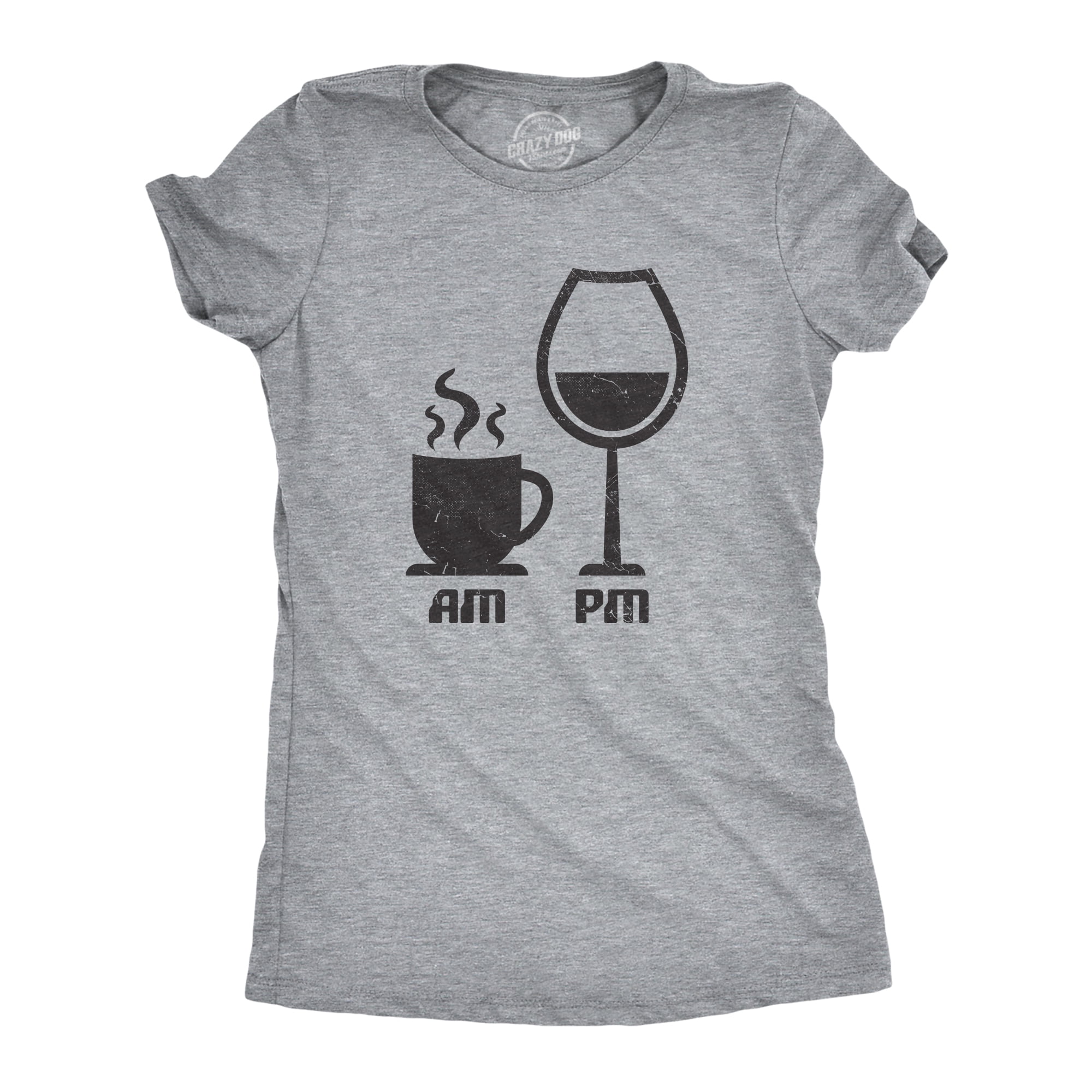 Click here for Crazy Dog T-Shirts Womens Am Coffee Pm Wine T Shir... prices