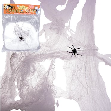 Stretchable Spider Web and Spider Halloween Decoration - Walmart.com