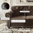 41.3" Velvet Sofa Single Seat, Mid-Century Modern Chesterfield Armchair ...