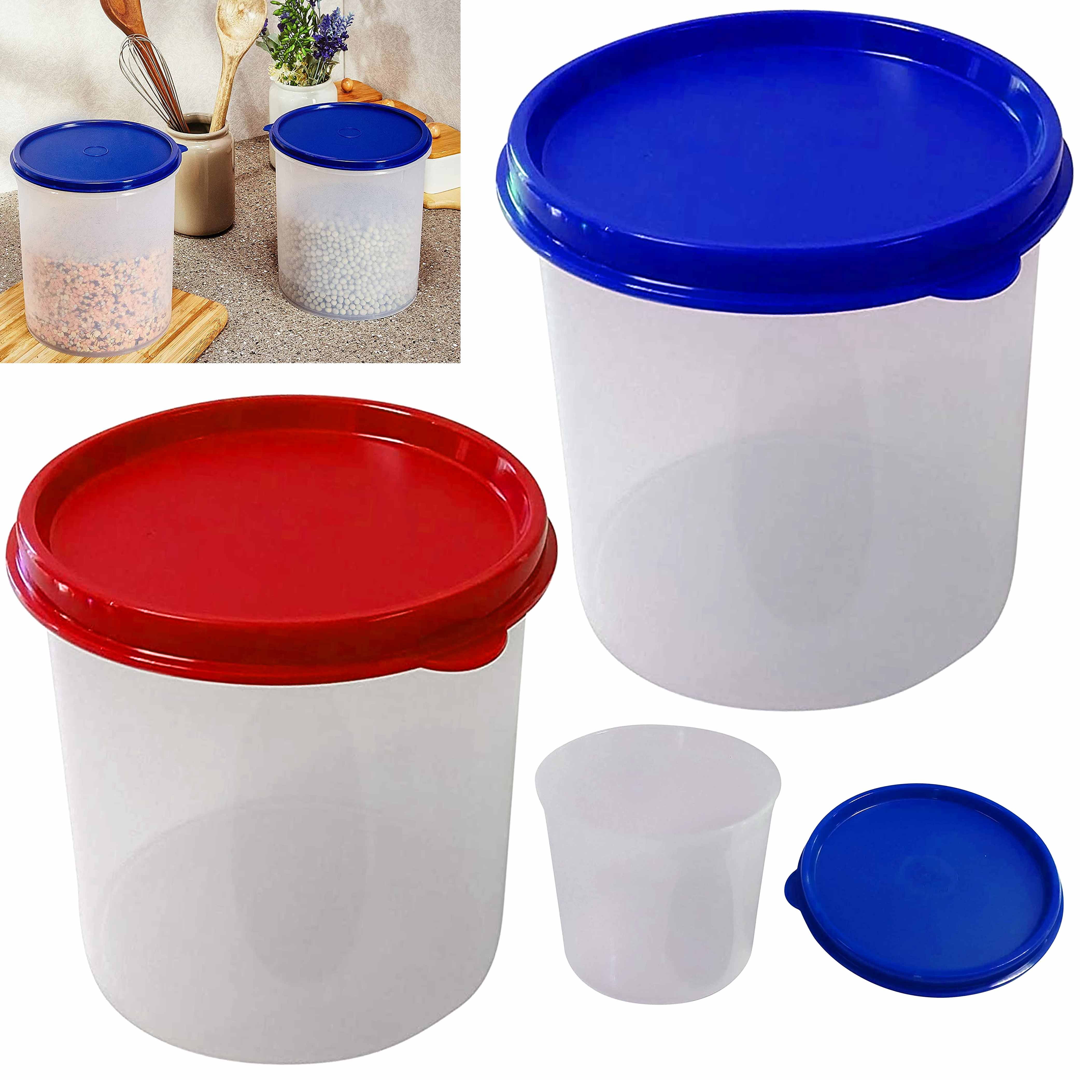 6 Food Storage Canister Jumbo Round Container 4.7L Jar Bucket BPA Free ...