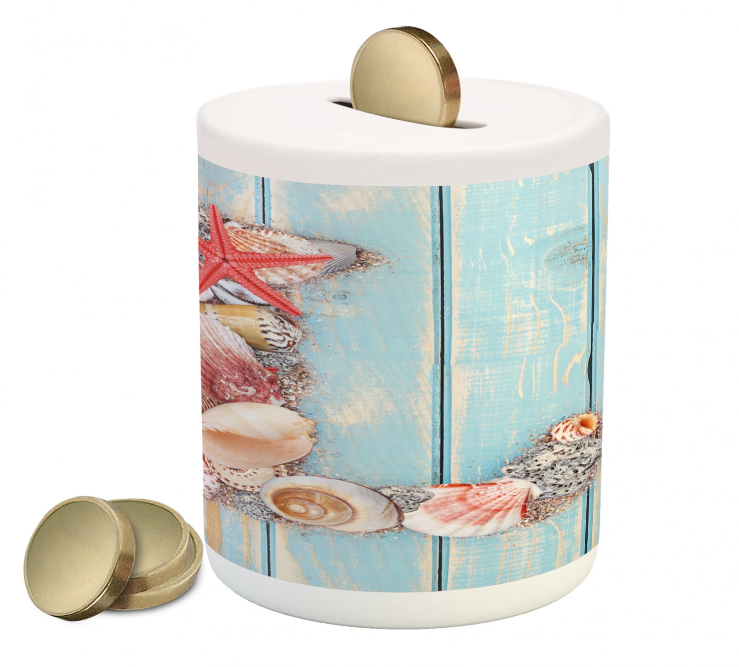 Letter L Piggy Bank, Ocean Inspired Theme Alphabet Design Letter L with ...