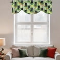 Black Cat Tie Up Valances Curtain, Orange Purple Yellow Pink Flower ...