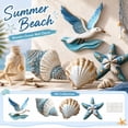 4Pcs Summer Beach Themed Wooden Wall Art, Ocean Seashell Design Hanging ...