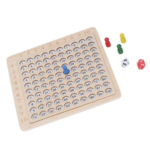 Juego de mesa de multiplicación matemática, 2 en 1, tablero de conteo ...