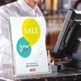 2 Pack 4 inch Wide Acrylic Brochure Holders for Pamphlets, Cards ...