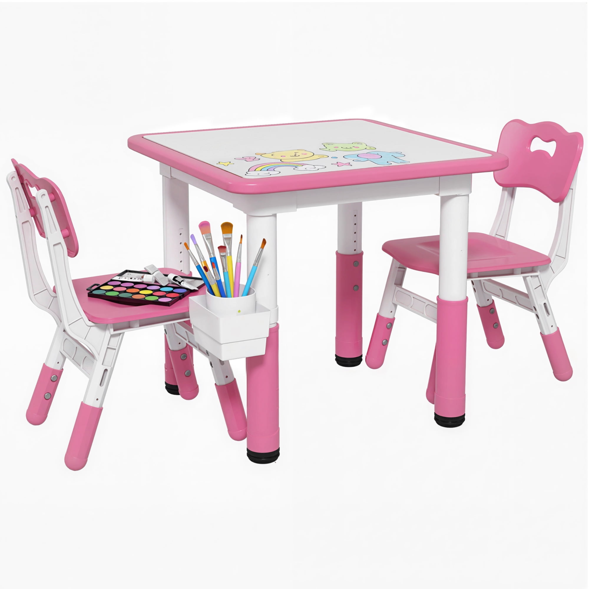 Click here for Qaba 3 Pcs Height Adjustable Kids Table And Chair... prices