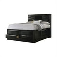 Pemberly Row 4-Piece Wood Queen Storage Bedroom Set in Black - Walmart.com