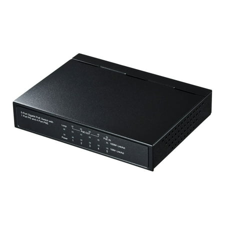 Sanwa Supply LAN Hub (Gigabit Switching Hub / 5 Port / PoE Power ...
