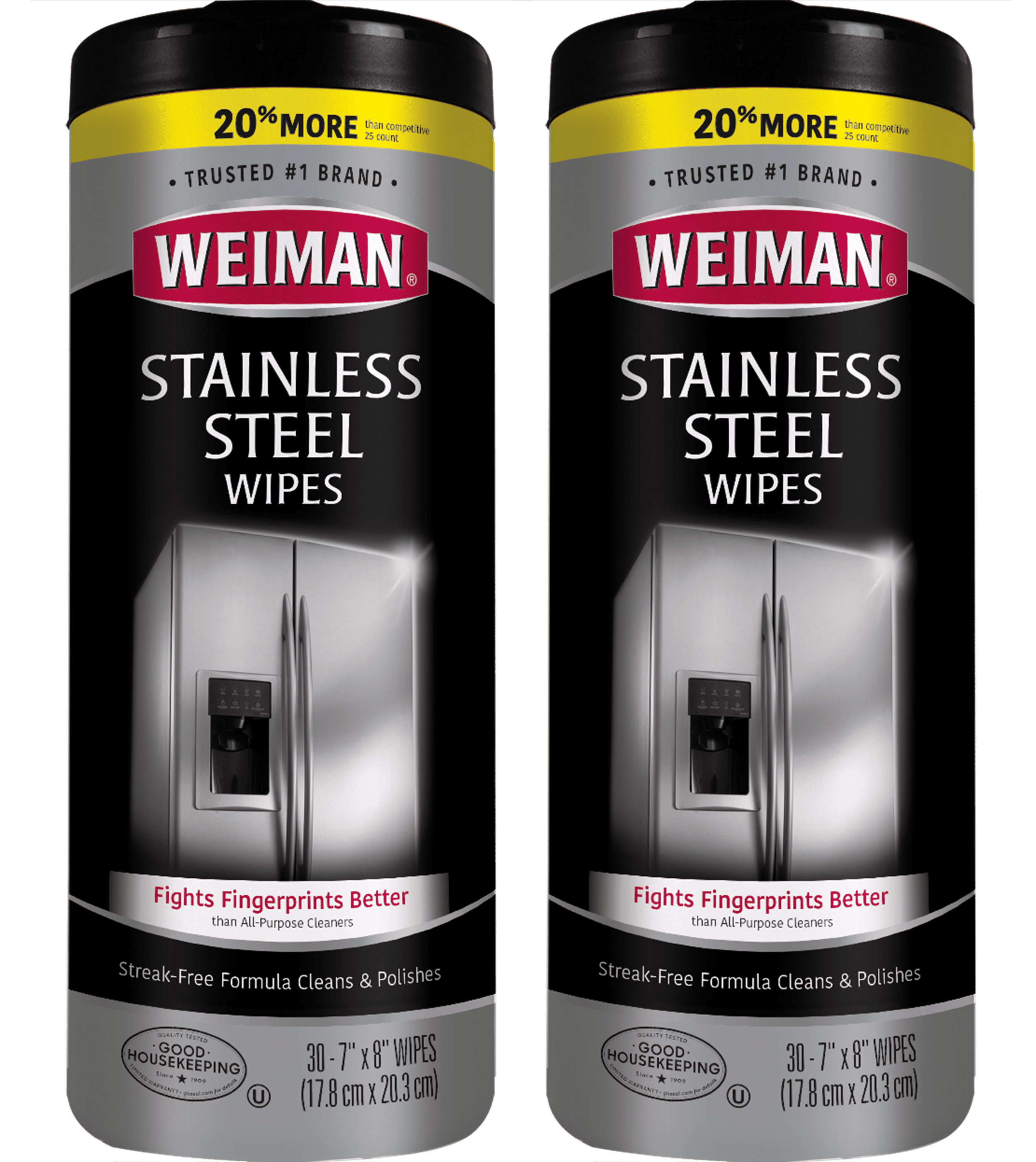 Weiman Stainless Steel Cleaner Wipes Fingerprint Resistant Removes ...