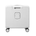 AQGT 18 Inch Hardside Suitcase, Front Opening Carry On Luggage, Hard ...