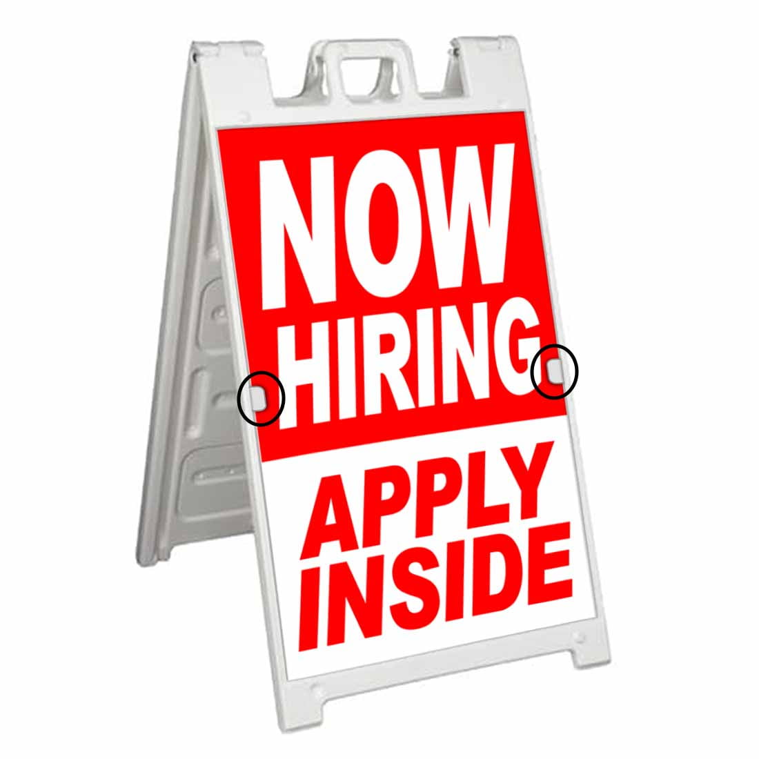 Now Hiring Apply Inside (24" X 36") Deluxe A-Frame Signicade, Includes ...