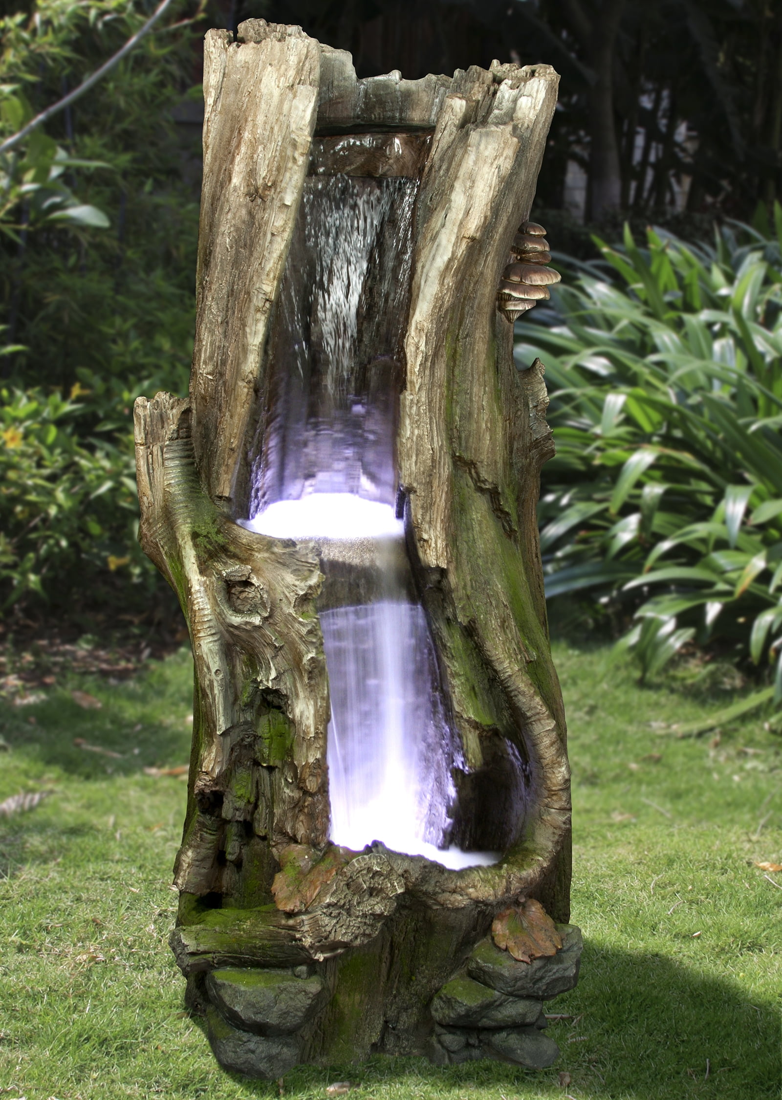 FOUNTAIN-TREE TRUNK WATERFALL WITH LED - Walmart.com
