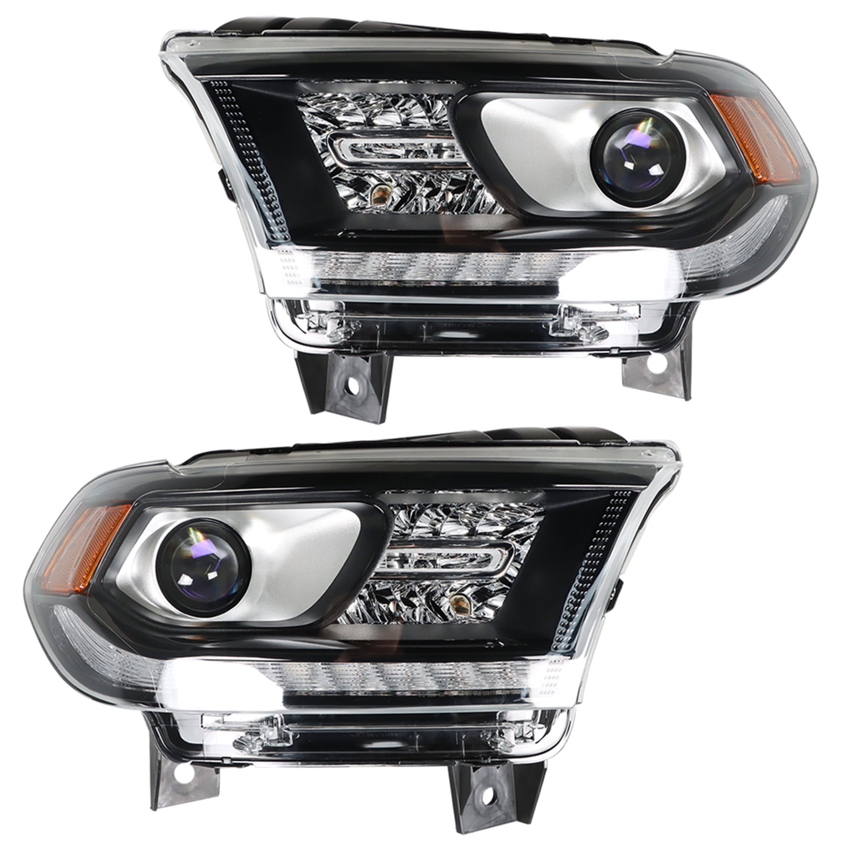LABLT Left Right Side Headlight for 2016-2020 Dodge Durango Black ...