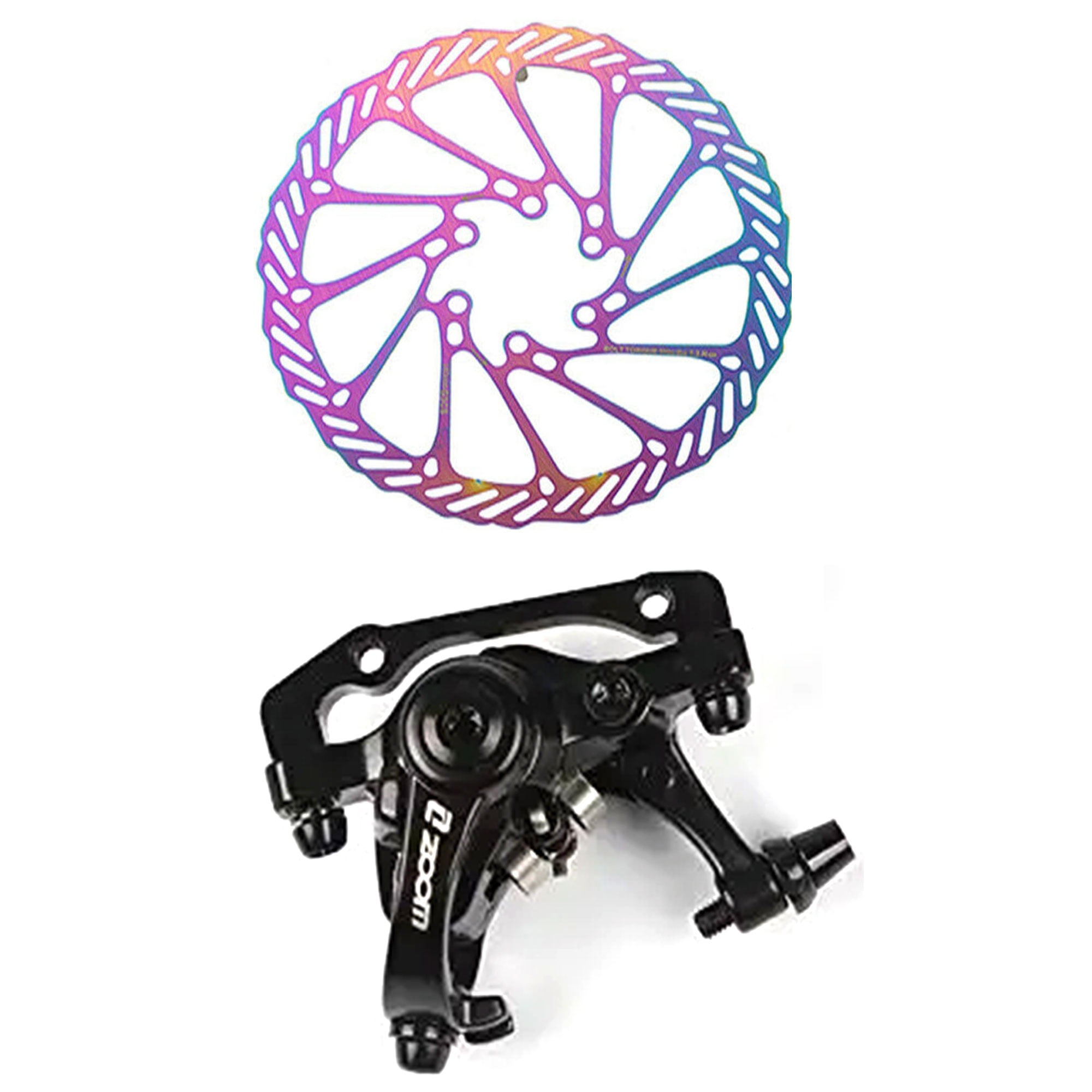 ZOOM MTB Bicycle Mechanical Disc Brake Caliper Front Rear Double Piston ...