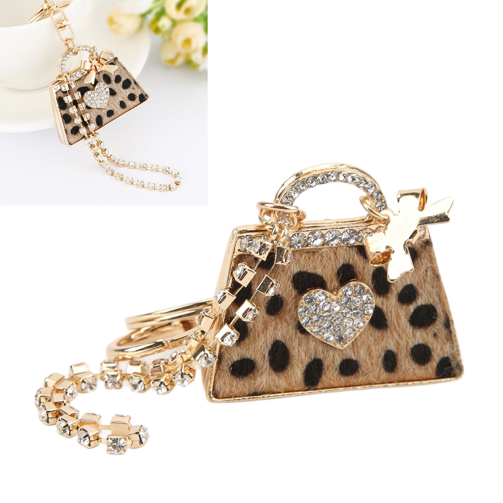 Click here for Zaqw Leopard Bag Keychain  Pendant Key Bracelet Fo... prices