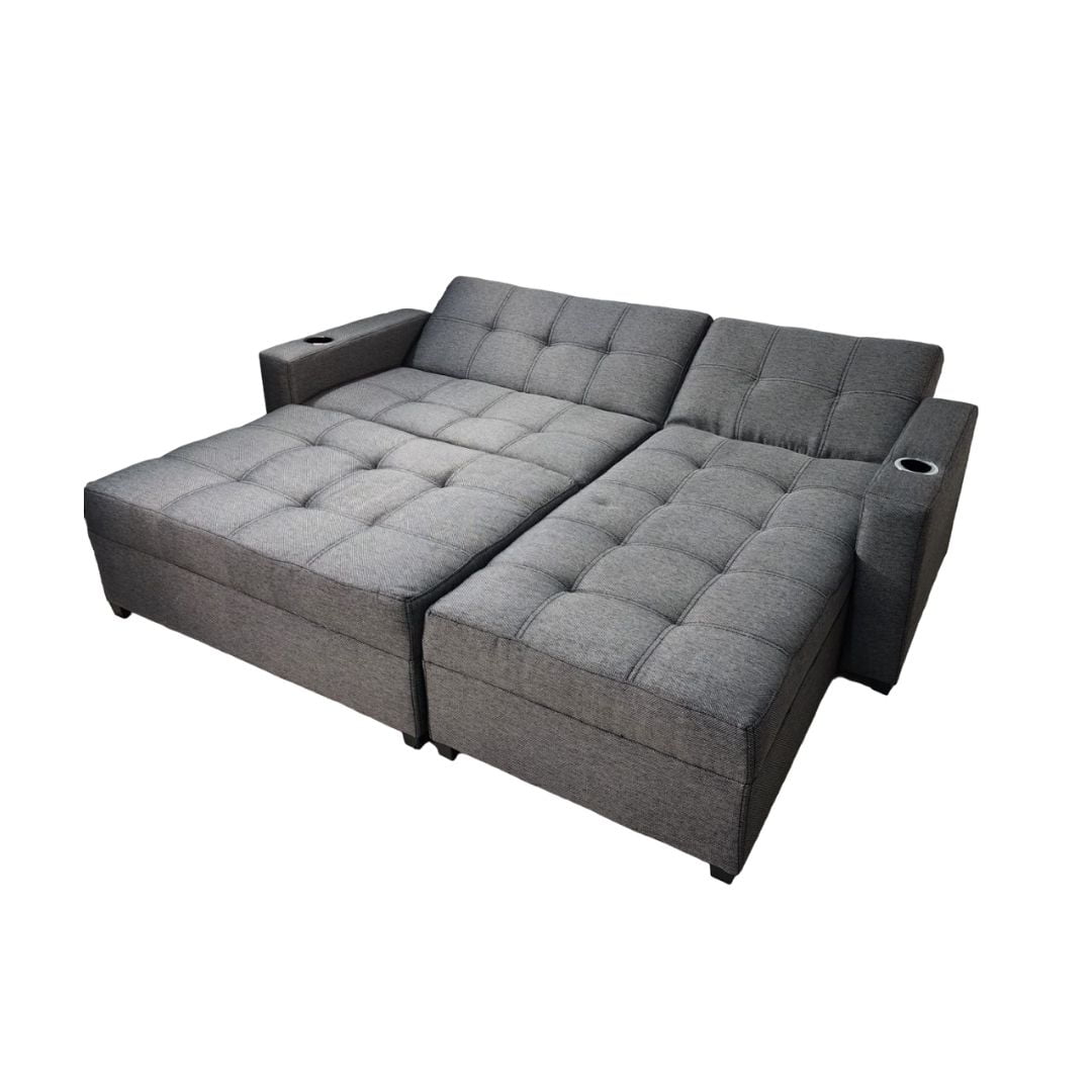 Sofa Cama King Size Tapatios Muebles Tela Oslo Oxford con Portavasos 3 Posiciones | Walmart en línea