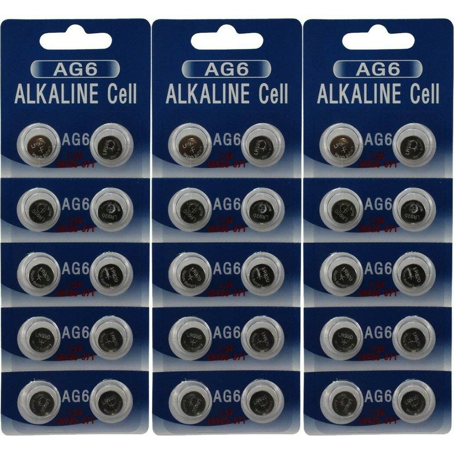 (30) AG6 LR920 LR69 371 Alkaline Battery - Walmart.com
