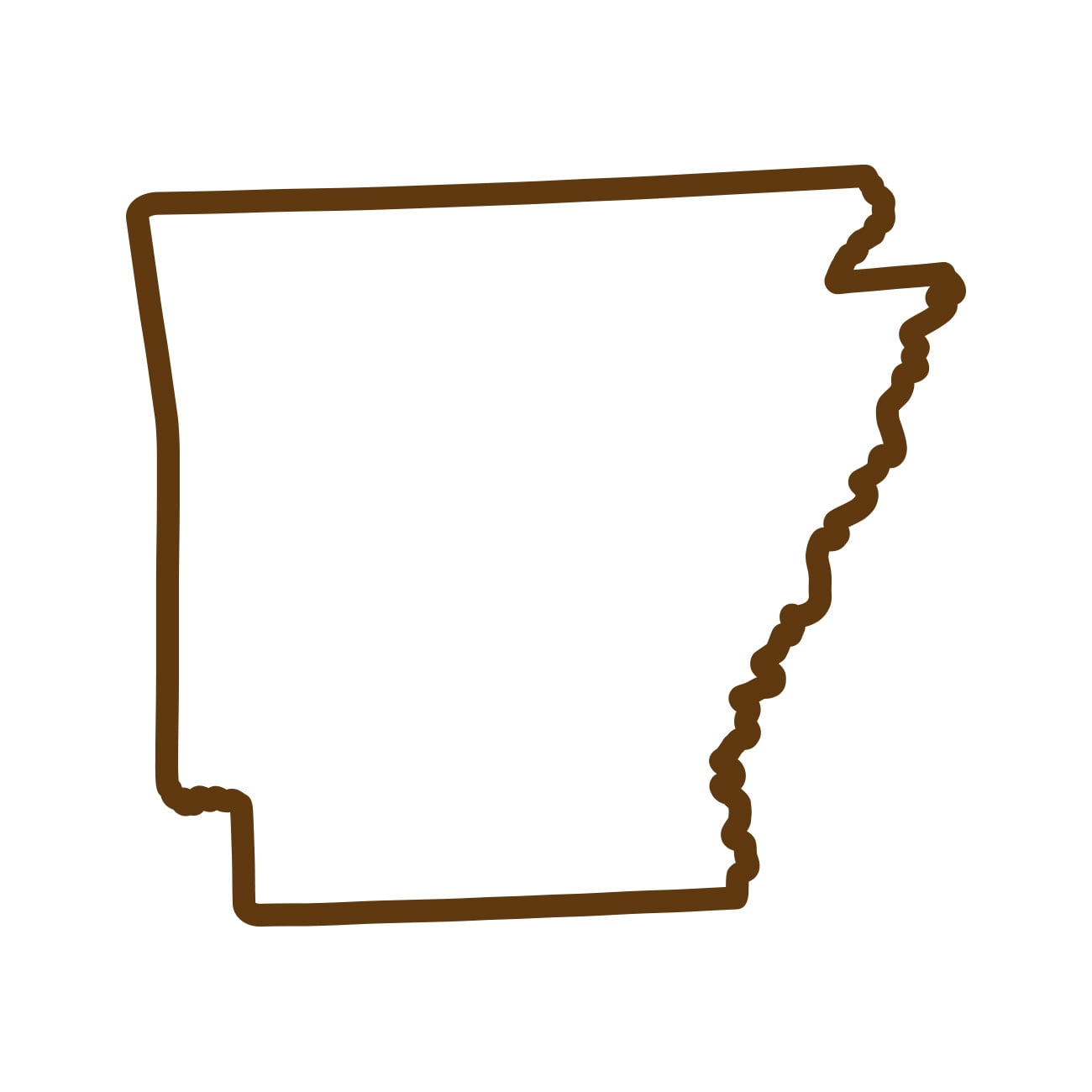 Arkansas Outline Sticker Decal Die Cut - Self Adhesive Vinyl ...
