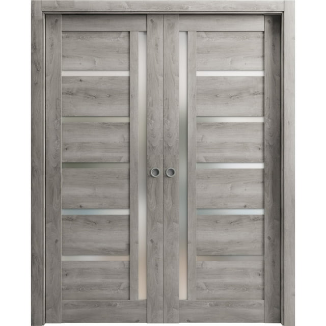 Sliding French Double Pocket Doors 56 x 80 inches | Quadro 4088 ...
