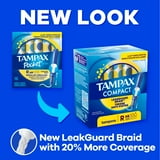 Tampax Compact Pearl Tampons Multipack, with LeakGuard Braid ...