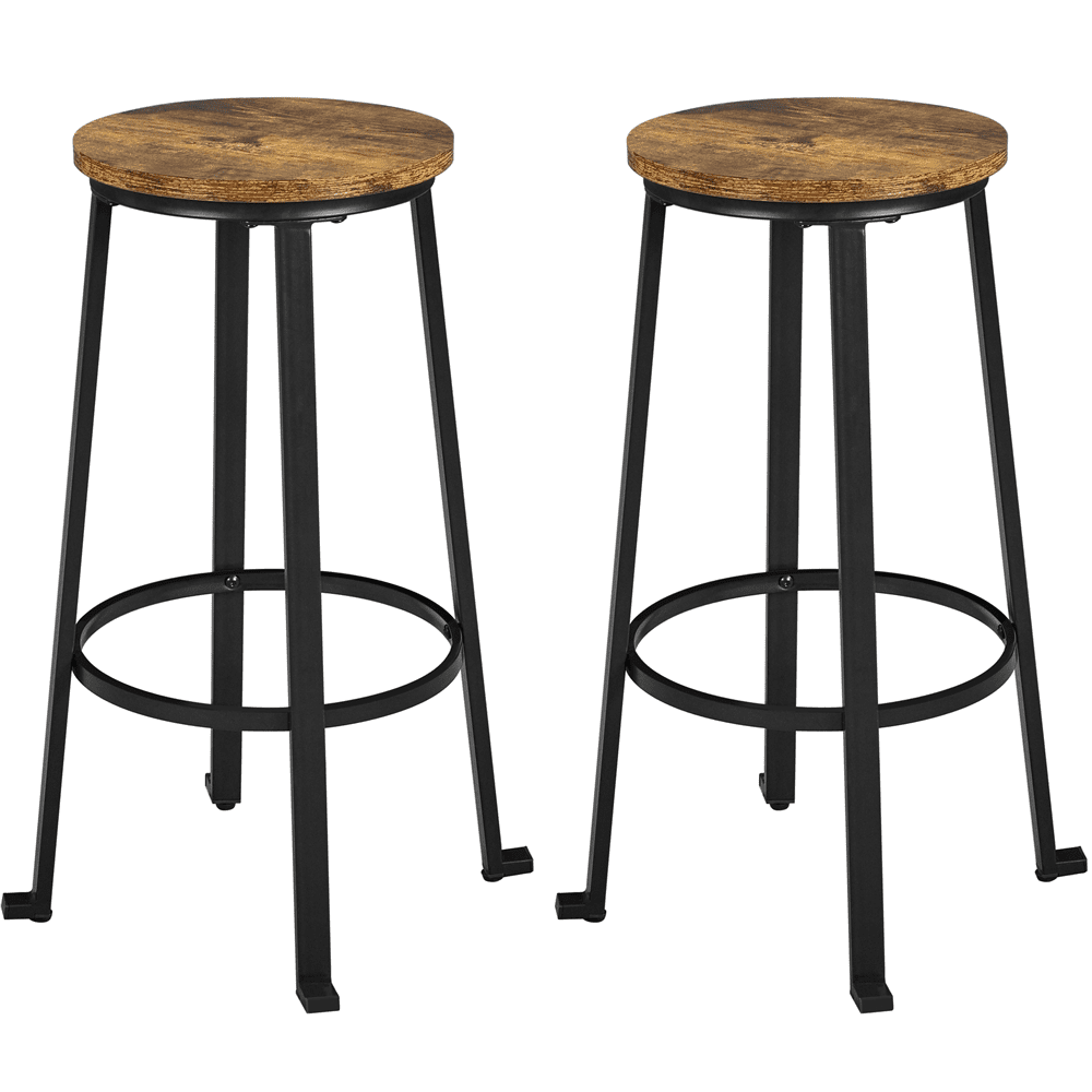 SMILE MART 29.5" Metal Frame Backless Bar Stools for Kitchen/Bar, 2PCS ...