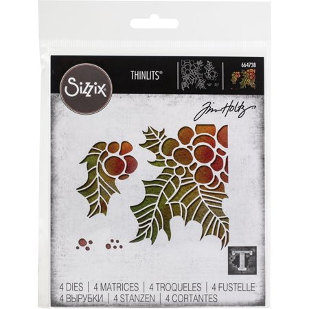 Sizzix Thinlits Dies By Tim Holtz 4/Pkg-Holly Pieces - Walmart.ca