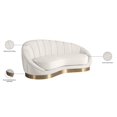 Meridian Furniture Shelly Cream Velvet Chaise - Walmart.com