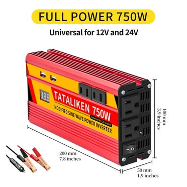 EverStart 750 Watts Portable Slim Inverter with Digital Display and ...