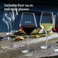 Libbey Signature Greenwich Wine Glass Gift Set, 24 Oz Angular Red Wine ...